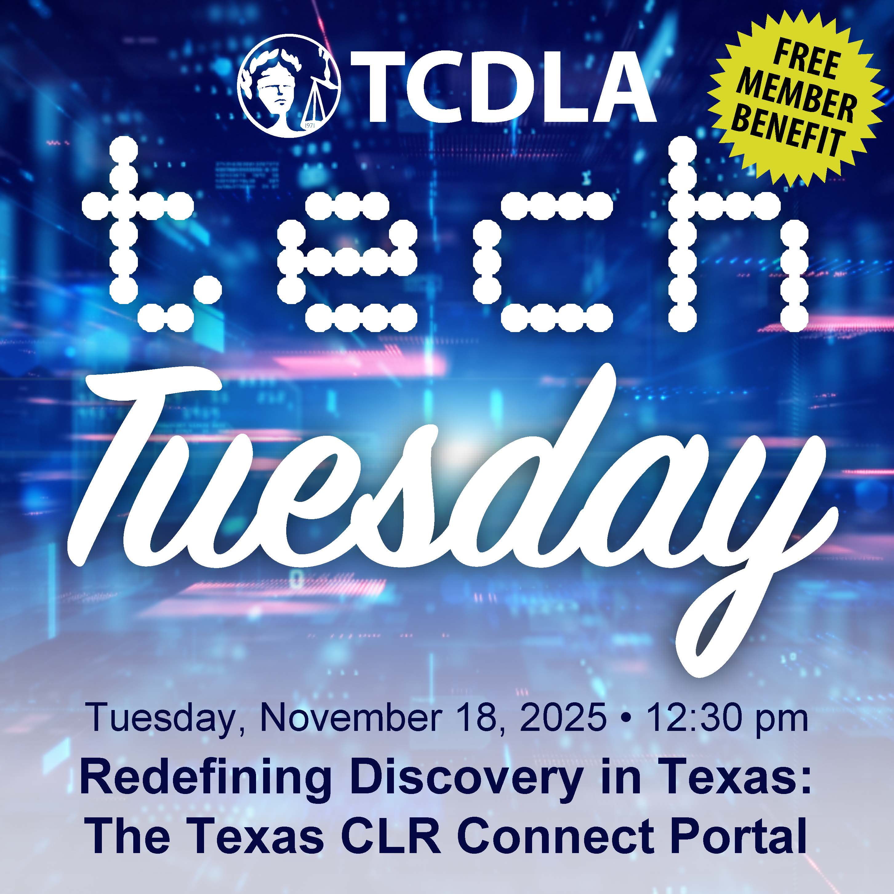 Display event - Tech Tuesday: Redefining Discovery - TX CLR Connect Portal