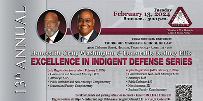Display event - 13th Annual Excellence in Indigent Defense CLE